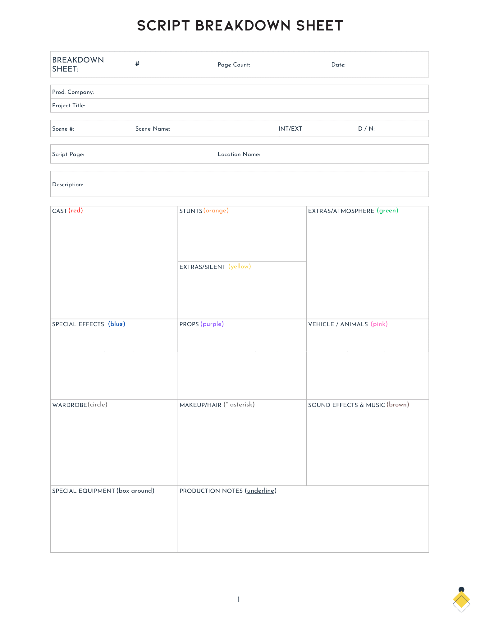 Free Script Supervisor Templates for 2025